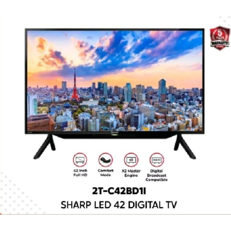 Jual SHARP 42 INCH DIGITAL LED TV 2T-C42DD1I / TV LED SHARP 42 INCH - 2T-C42BD1I | Shopee Indonesia