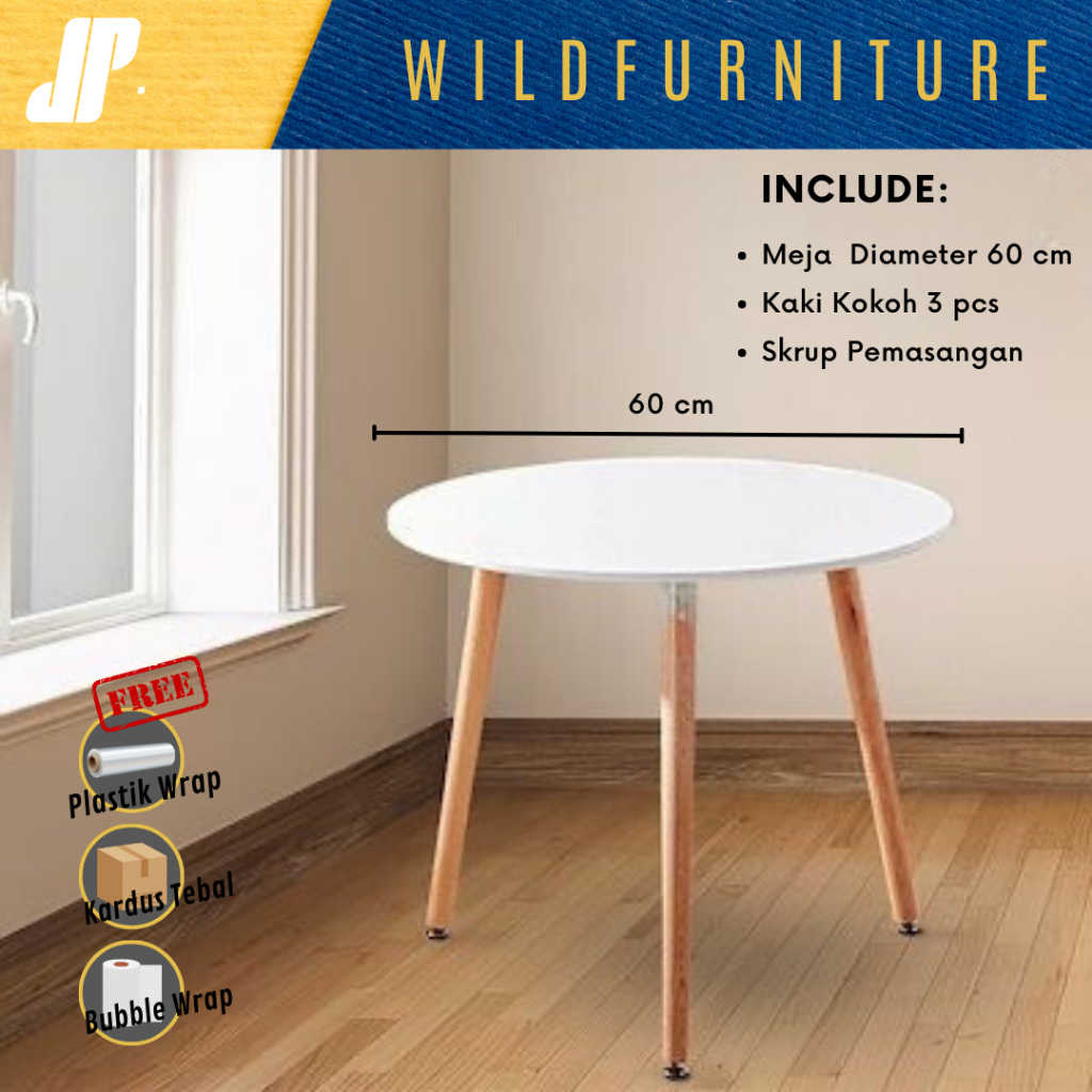 Jual (ROUND TABLE) MEJA BULAT BESAR RUANG TAMU MINIMALIS BUNDAR MEJA ...
