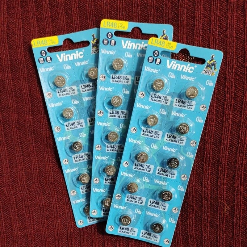Jual BATERAI Vinnic LR48 AG5 754 ORIGINAL baterai alat bantu ...