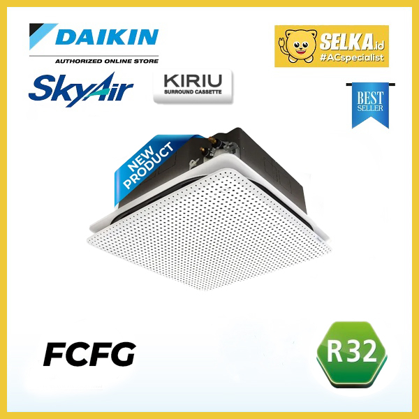 Jual DAIKIN FCFG71AV14 AC CASSETTE 3 PK INVERTER KIRIU SURROUND ...
