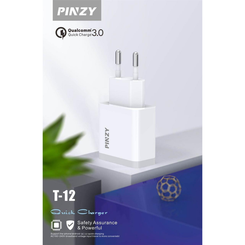 Jual HUOREI x PINZY Charger T12 Series Support Fast Charging Free Kabel ...