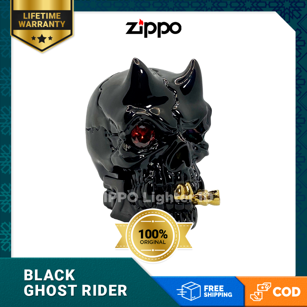 Jual Korek Api Zippo Black Ghost Rider | Shopee Indonesia
