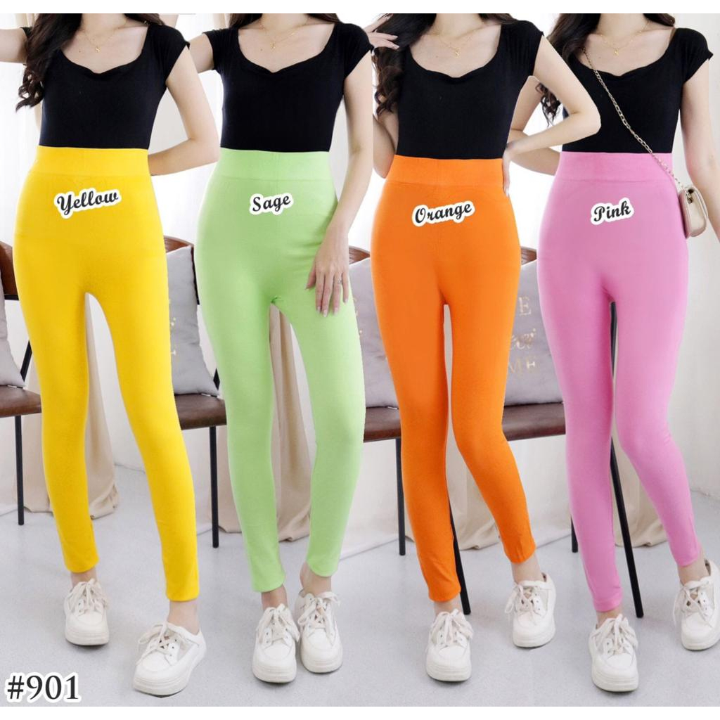 Jual Legging Polos Tebal Soft Color - High Waist - Super Stretch ...