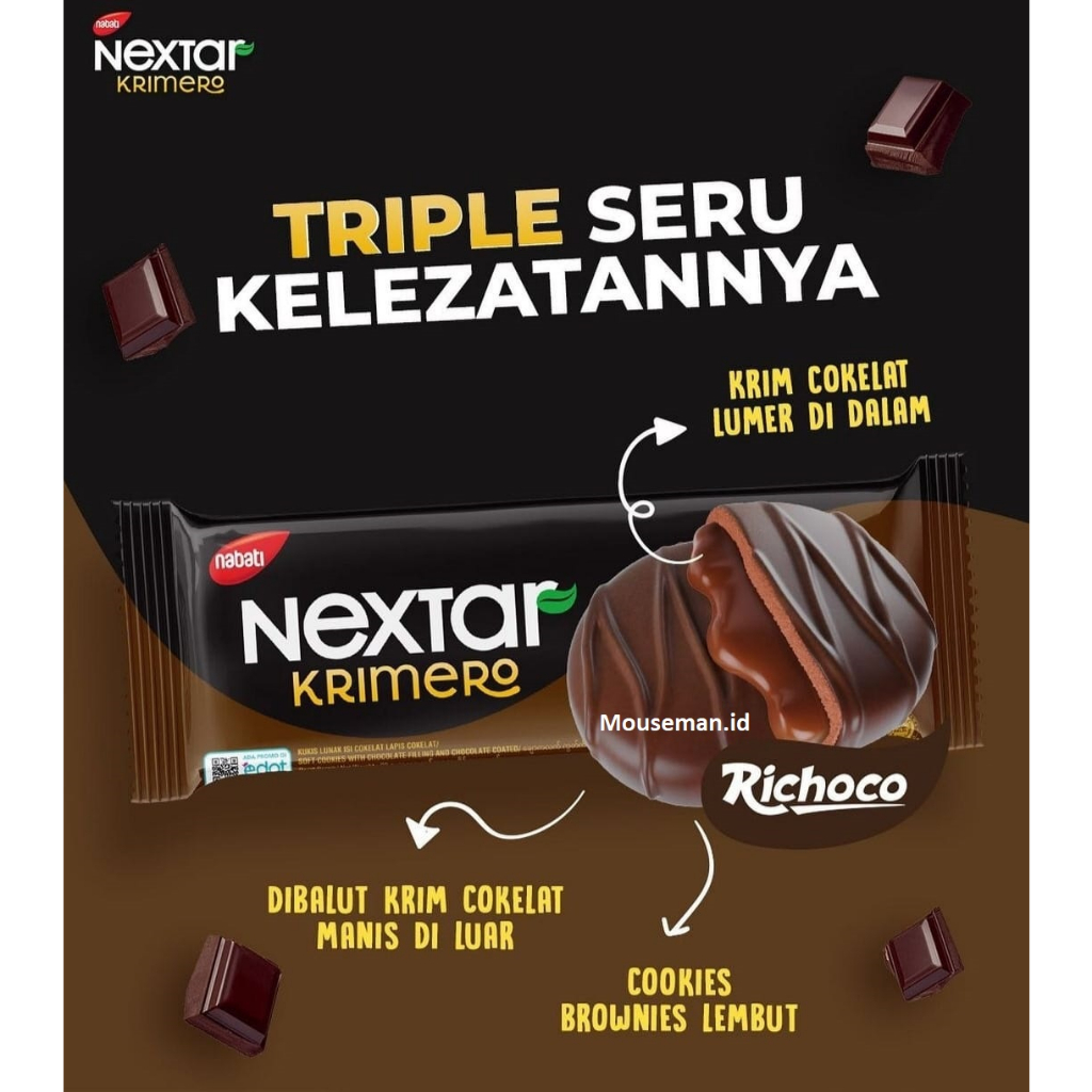Jual Nabati Nextar Krimero Choco Cookie Richoco Cookies SANDWICH ...
