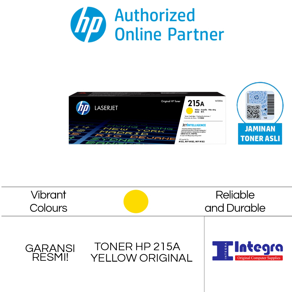 Jual Toner HP 215A Yellow Original LaserJet Cartridge - W2313A for ...