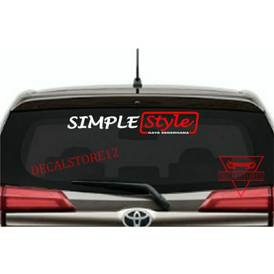 Jual stiker sticker simpel stayle stiker gaya sederhana kaca mobil ...