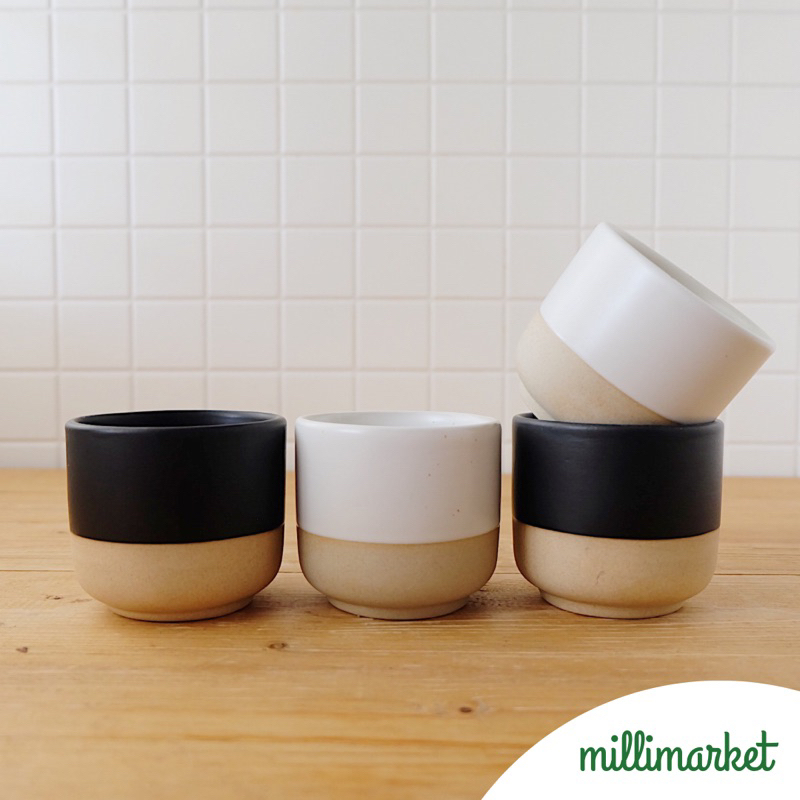 Jual [MILLI] ROUND OCHA GLASS / gelas mug kopi teh ocha keramik estetik ...