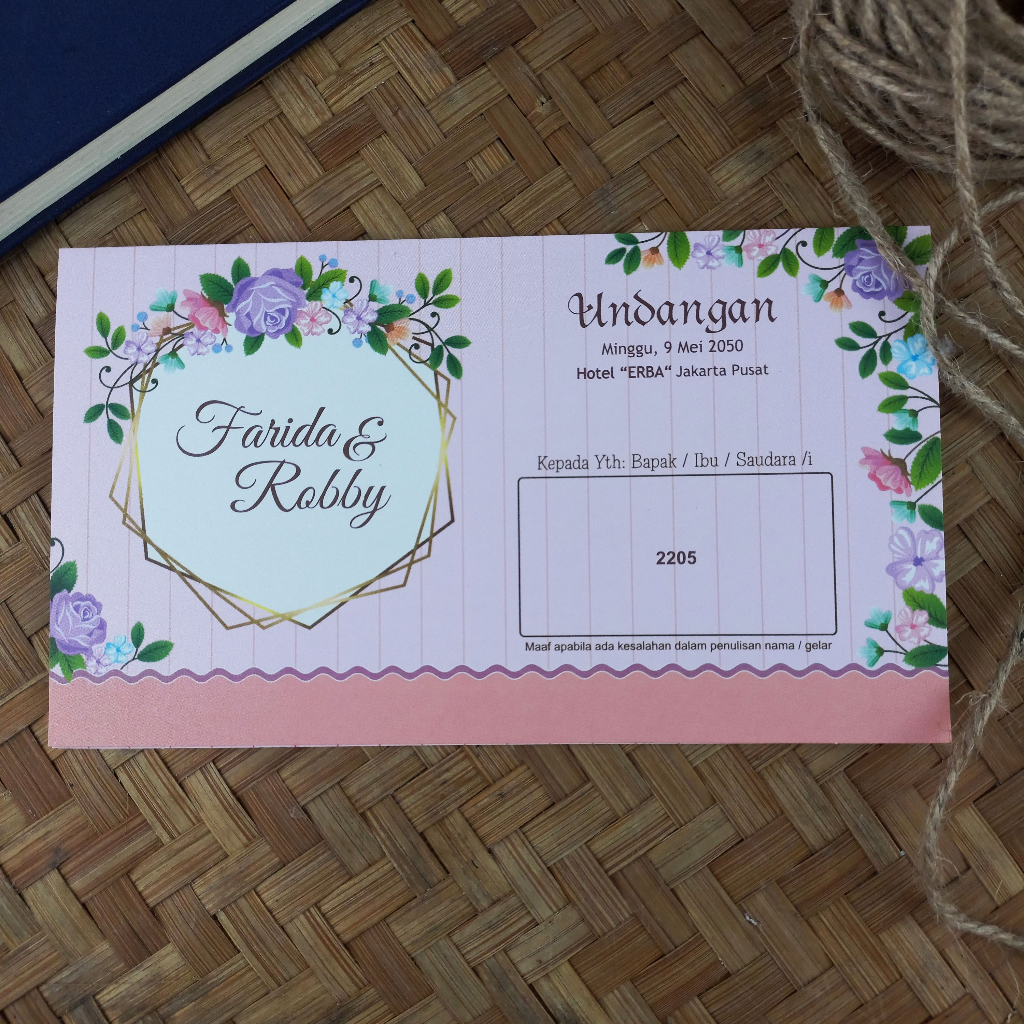 Jual Cetak Undangan Pernikahan/Khitan Blangko ERBA 2205 | Shopee Indonesia