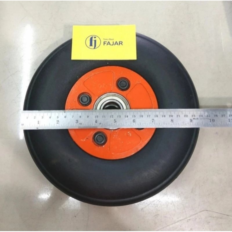 Jual Roda karet ban mati kereta sorong gerobak mesin 9 inch tebal roda ...