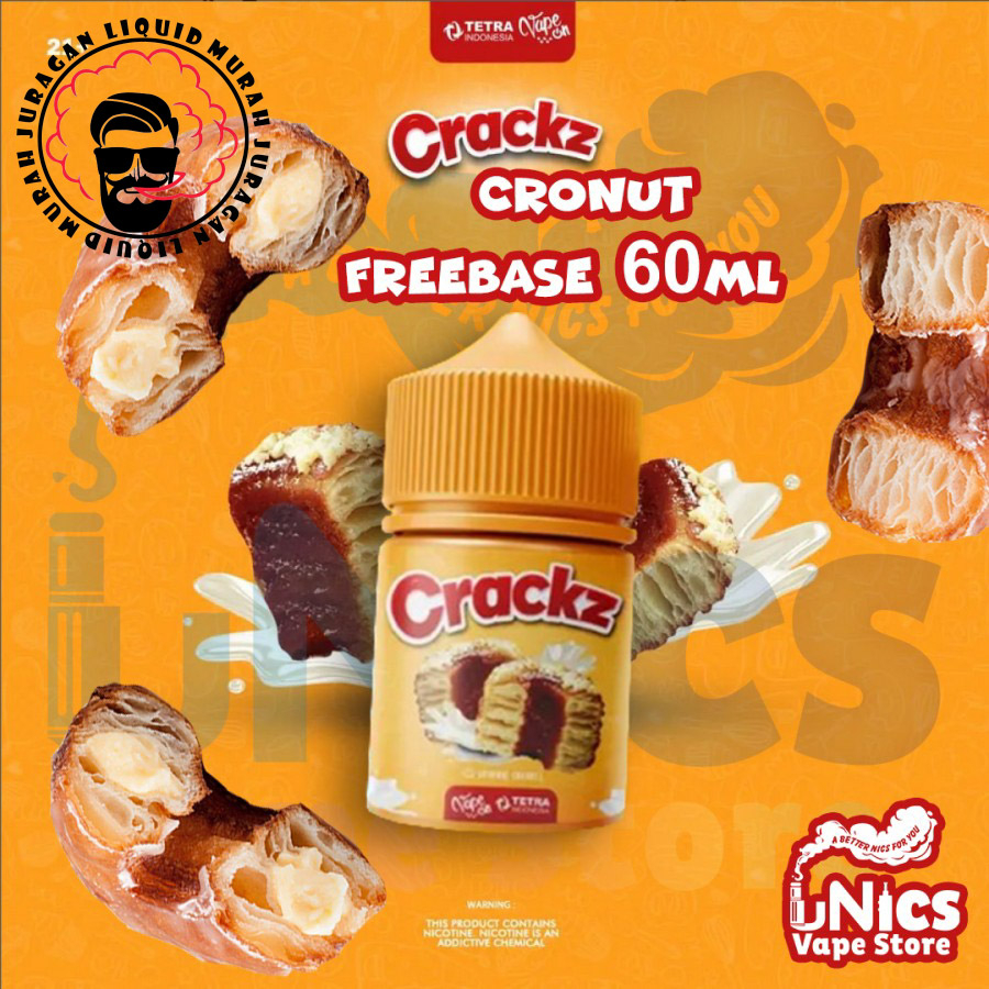 Jual CRACKZ V2 LIQUID ORIGINAL CRONUTZ CRACKERZ 60ML 3MG 6MG BY TETRA ...