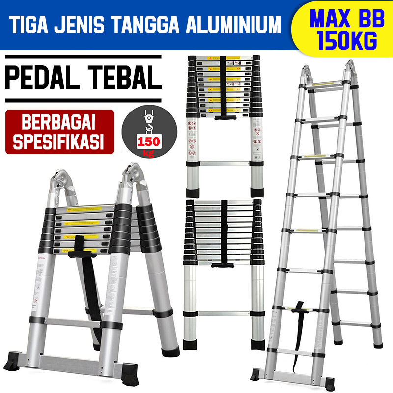 Jual Tangga teleskopik paduan aluminium/tangga lipat aluminium non-slip ...