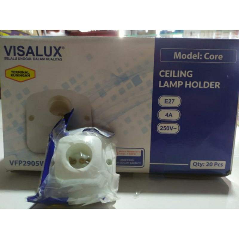Jual Fitting Lampu Plafon Visalux Model Kotak/segi | Shopee Indonesia