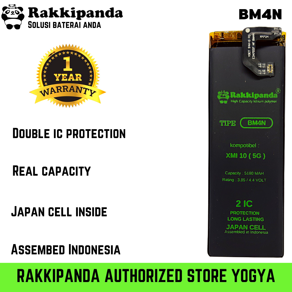 Jual Baterai RakkiPanda Battery BM4N MI 10 ( 5G ) | Shopee Indonesia