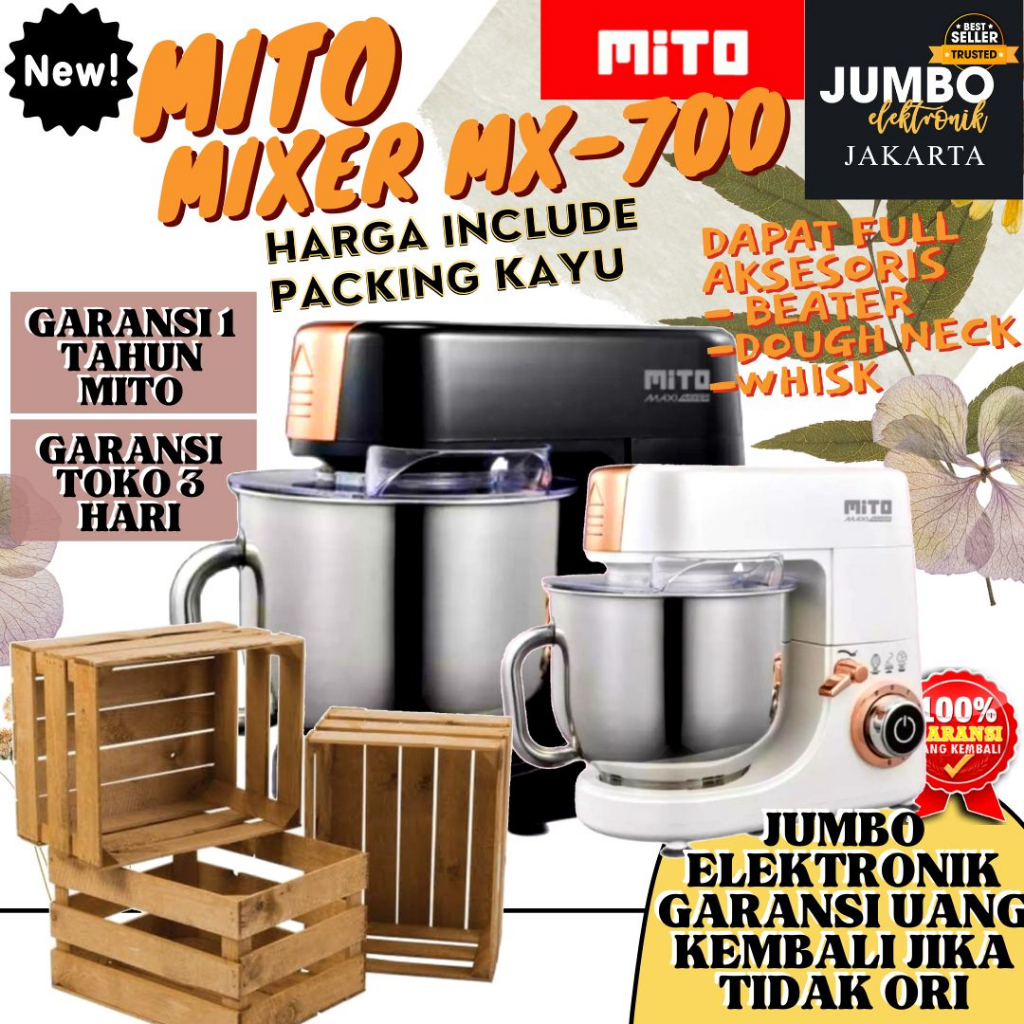 Jual [PACKING KAYU JNE] Mixer Mito MX 700 Garansi Resmi Mixer Mito ...