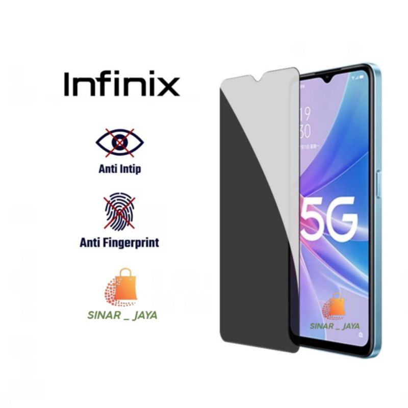 Jual Tempered Glass Anti Spy Infinix Smart 4 Smart 5 Smart 6 Smart 7 smart 8 S5 S5 lite | Shopee ...