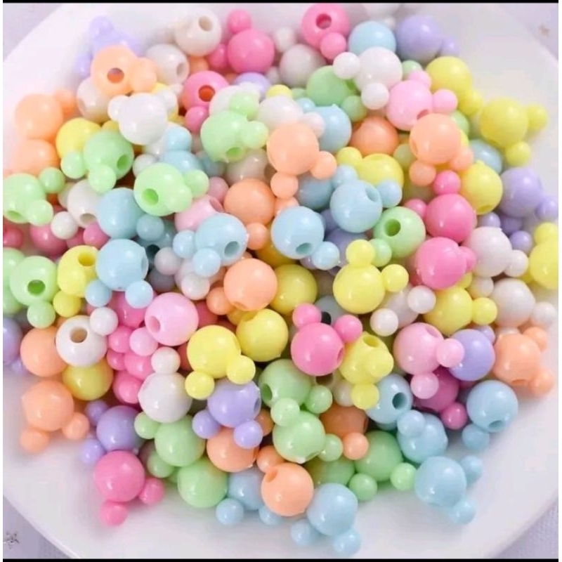 Jual Manik Manik Mote Pastel Model Kepala Mickey Mouse | Shopee Indonesia