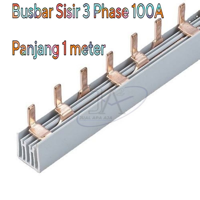 Jual Busbar Sisir MCB jumper MCB 3Phase 63A - 100A / 1phase 63A 1 meter ...