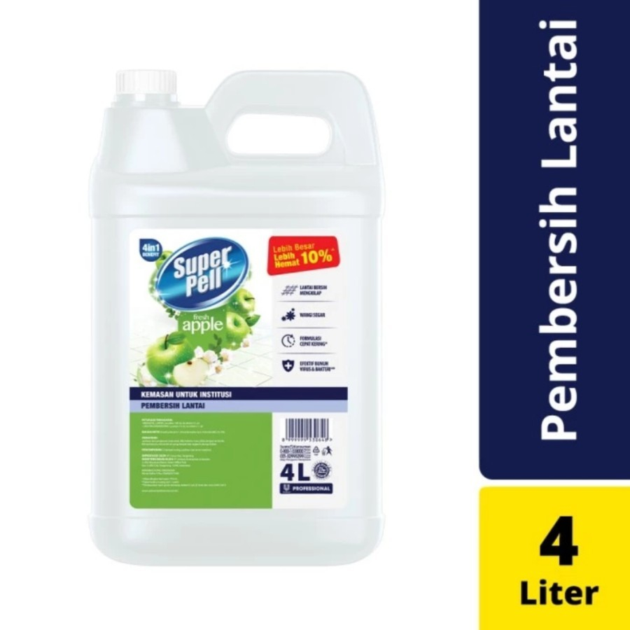 Jual superpell 4 liter pembersih lantai 4lt super pel obat pel | Shopee Indonesia