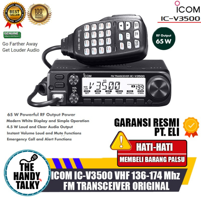 Jual ICOM IC V3500 VHF 65W FM TRANSCEIVER RADIO RIG ICOM V3500 VHF ORIGINAL | Shopee Indonesia