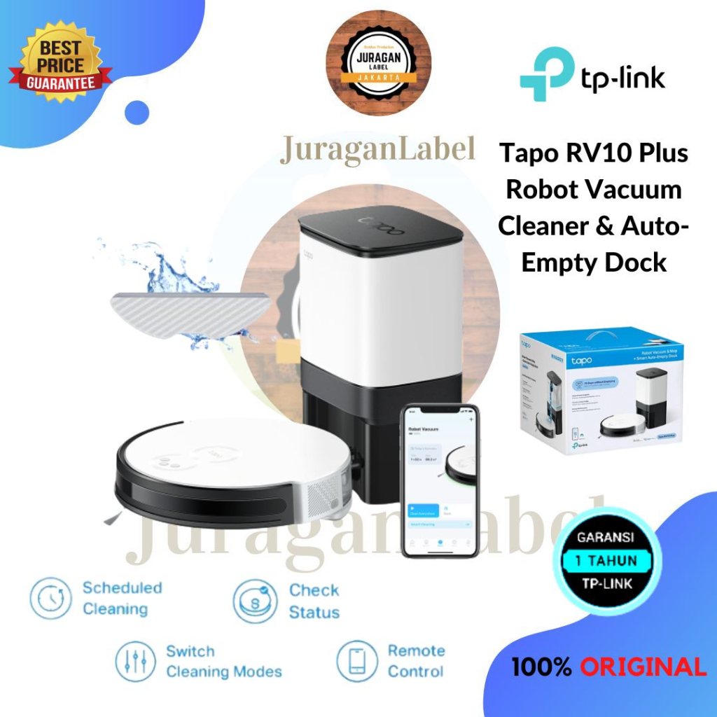 Jual TP-LINK Tapo RV10 Plus Robot Vacuum & Mop + Smart Auto-Empty Dock 4L | Shopee Indonesia