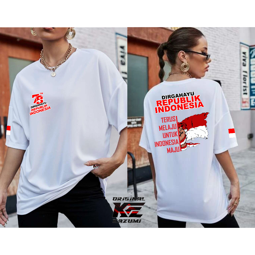 Jual Kaos Distro HUT RI 78th Indonesia Street Wear Kemerdekaan Indonesia 17 Agustus 2023 Kaos ...