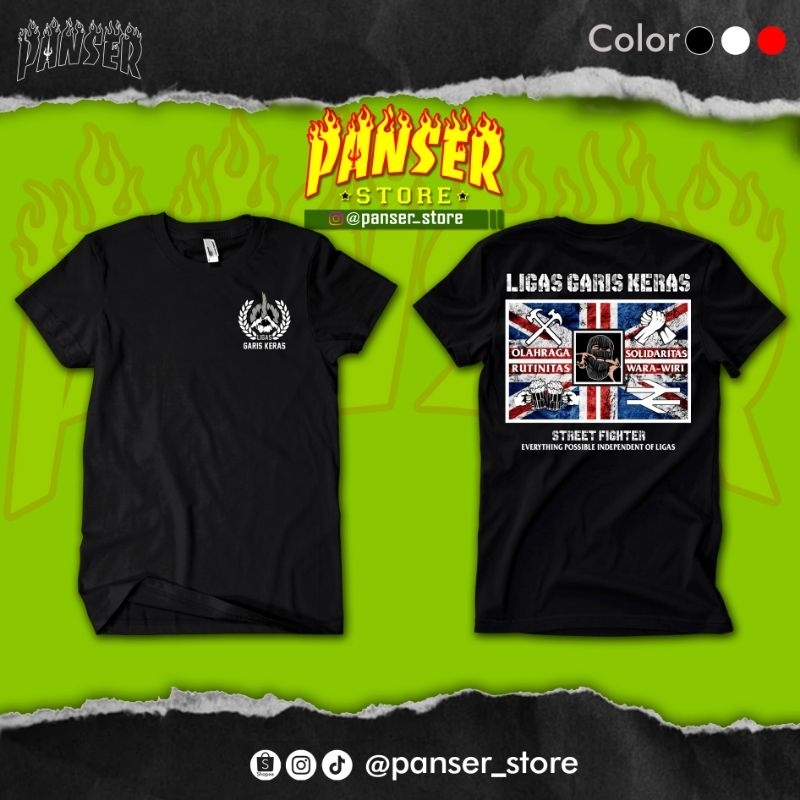 Jual LIGAS Garis Keras Street Fighter Hooligan bendera inggris (kaos ...