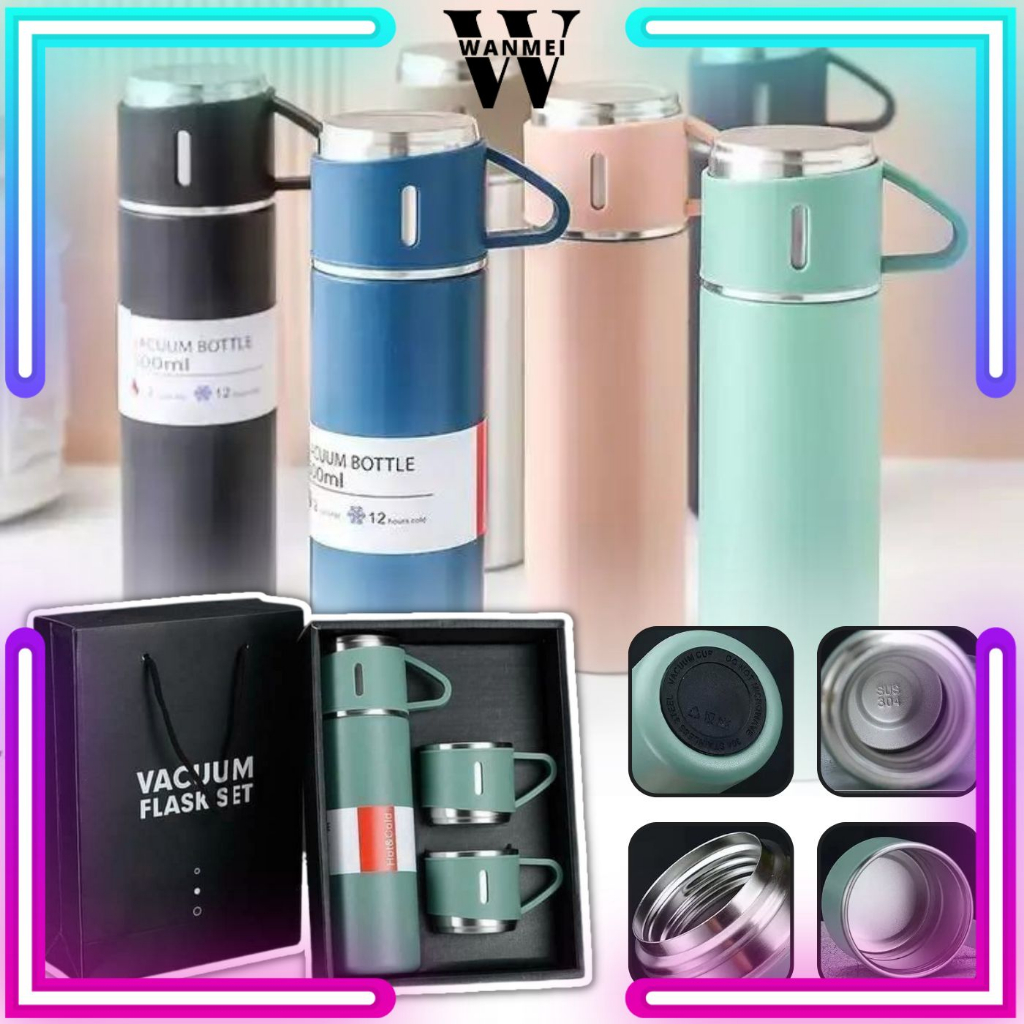 Jual WM Set Termos Sultan 3 in 1 Set Termos Mini Vacuum Flask 500 ML ...
