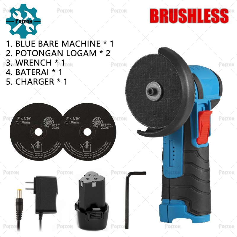 Jual Poizon Mesin Gerinda Cordless Gerinda Baterai Angle Grinder ...
