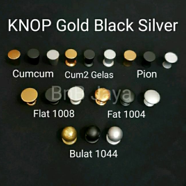Jual Knop Handel / Pegangan Lemari Glass (Silver, Gold, Black) | Shopee ...