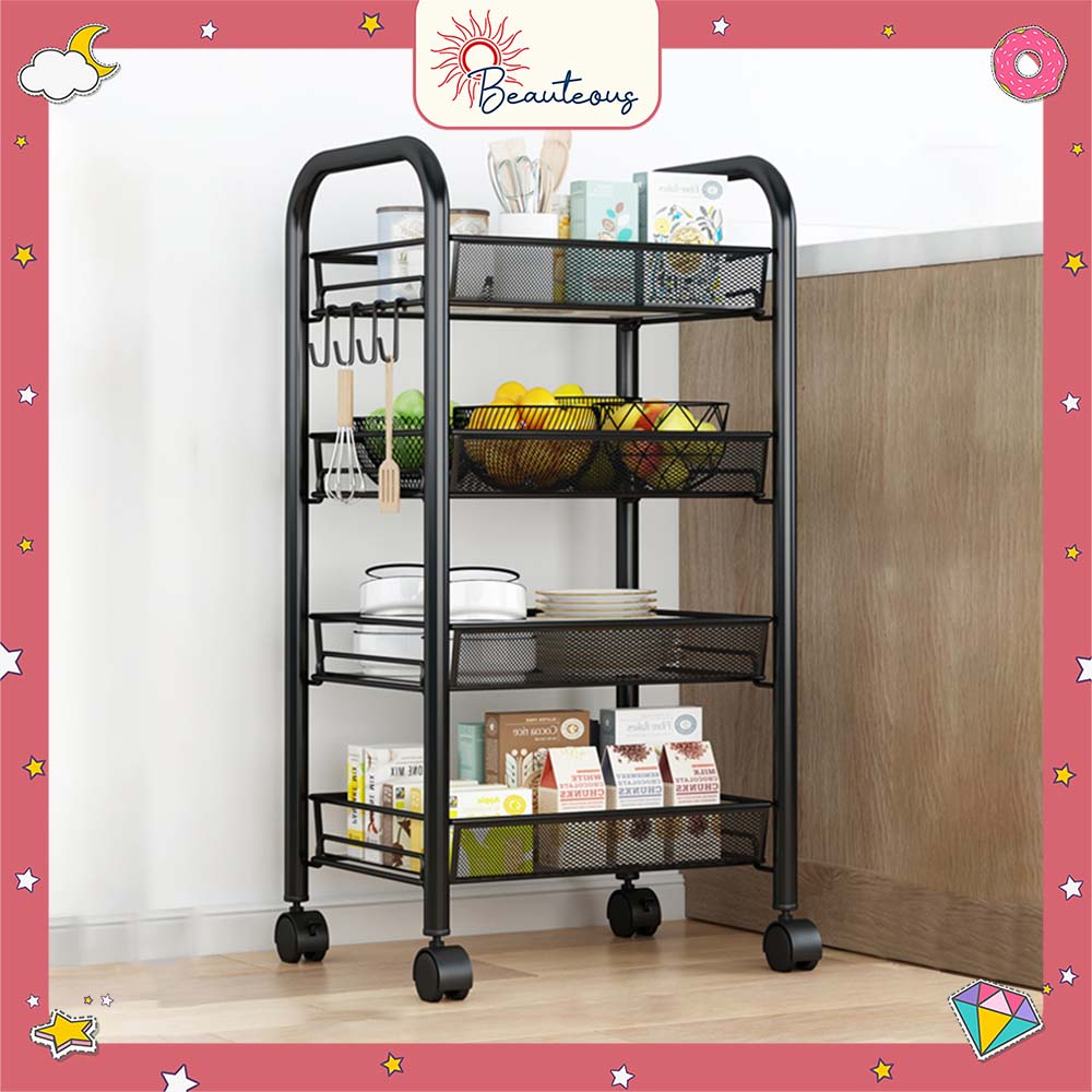 Jual Rak Troli Dorong Susun Rak Besi Tempat Penyimpanan Beroda ...