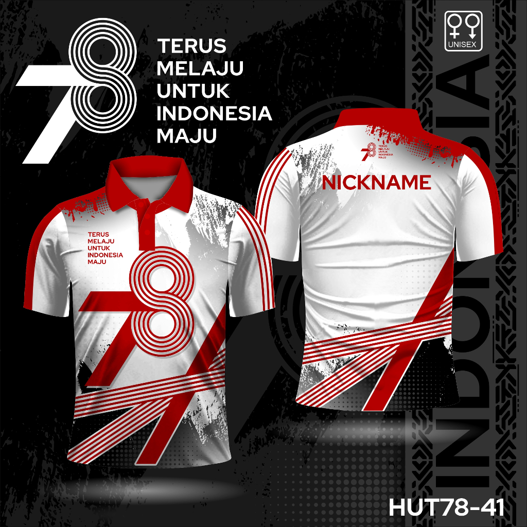 Jual Baju polo hut kemerdekaan ri ke 78 tahun 2023 kaos 17 an dirgahayu indonesia | Shopee Indonesia