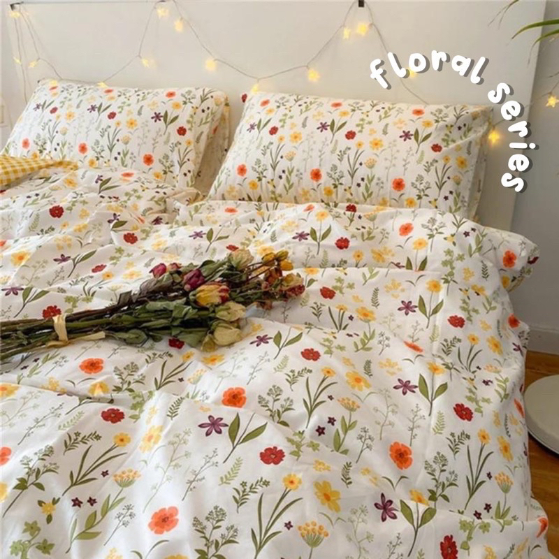 Jual SPREI MOTIF FLOWER LILAC SPREI AESTHETIC MOTIF BUNGA/ SPREI ...