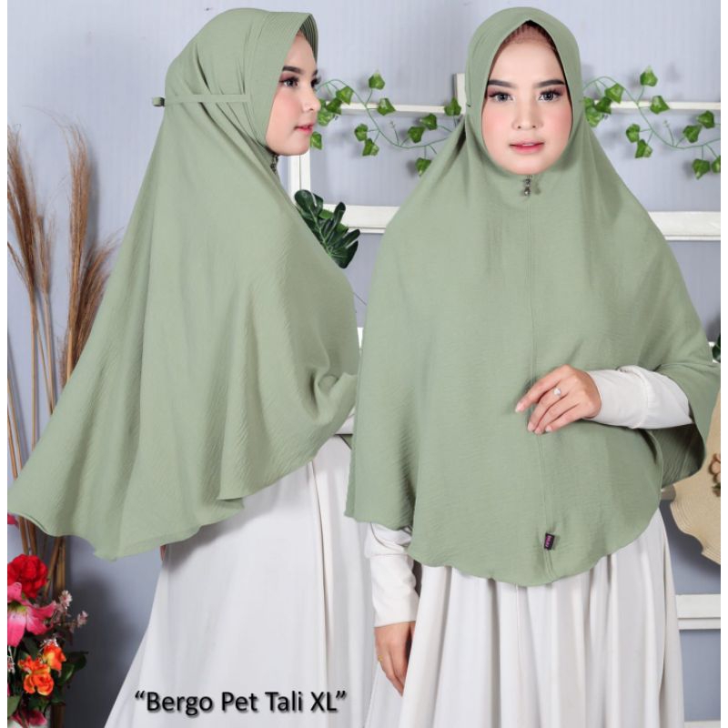 Jual Bergo Maryam Crinkle Pet Tali Size XL/ Hijab Jilbab Crinkle Size XL | Shopee Indonesia
