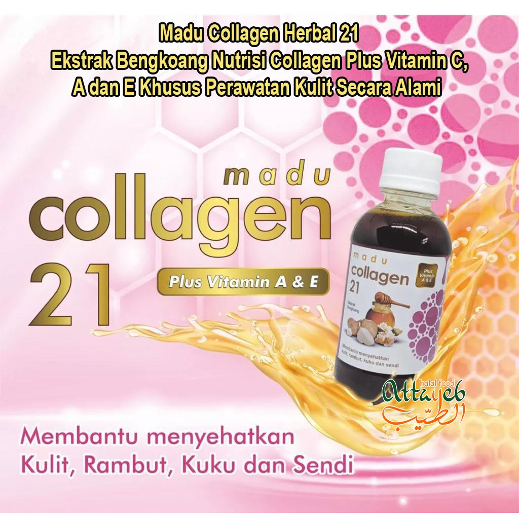 Jual Suplemen Pemutih Wajah Madu Collagen Herbal 21 Ekstrak Bengkoang ...