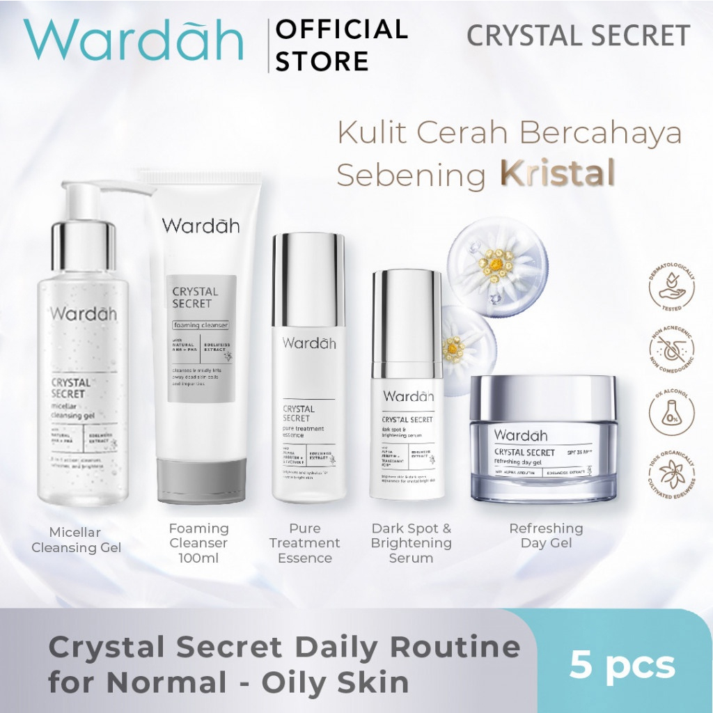 Jual MFI - WARDAH Crystal Secret Series Lengkap - Milk Cleanser ...