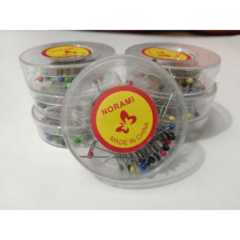 Jual Jarum Pentul Kepala Bulat Warna-Warni / Jarum Pentul Kecil Norami ...