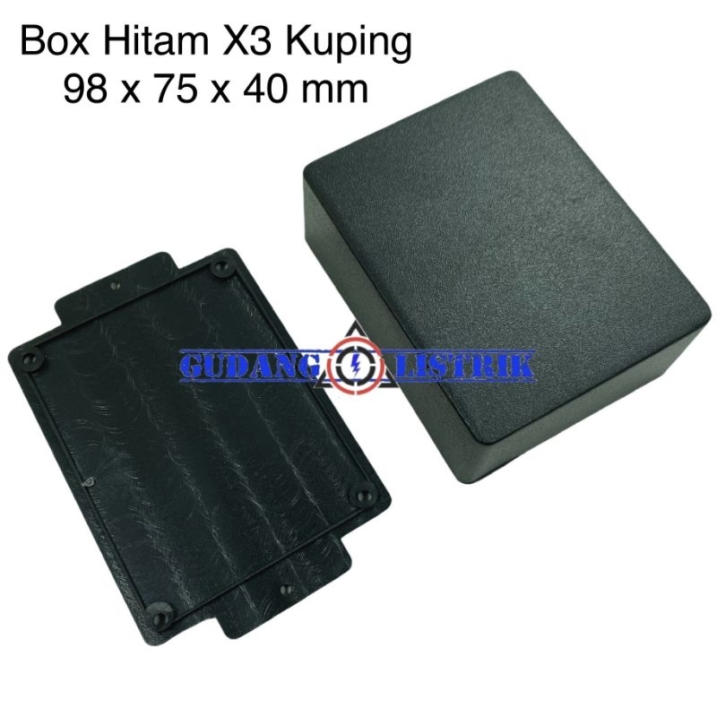 Jual Box Plastik Hitam X3 Dengan Kuping Bahan Tebal Dengan Tutup ...