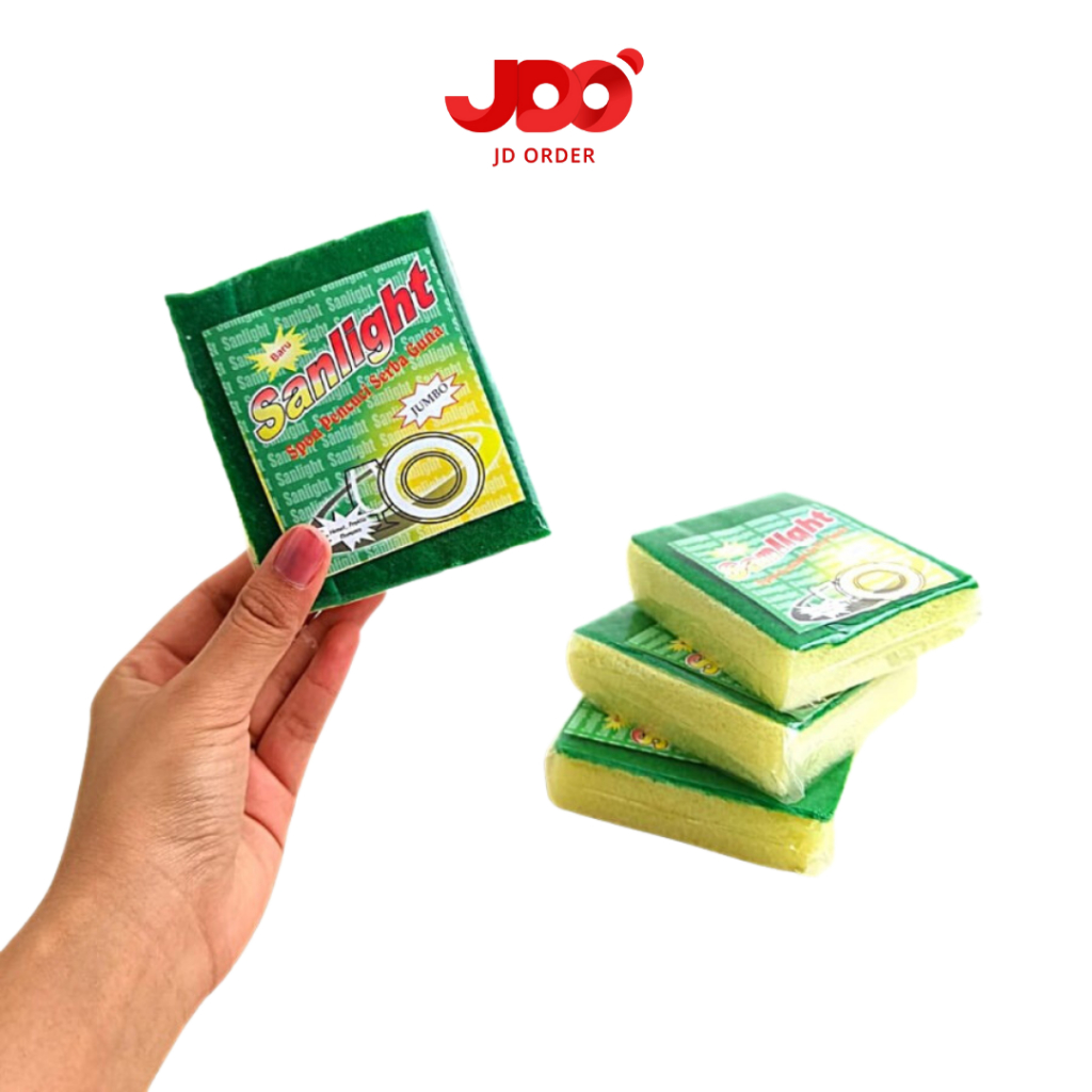 Jual Spon Busa Cuci Piring 2 Sisi Hijau Kuning Sanlight Per Pcs ...