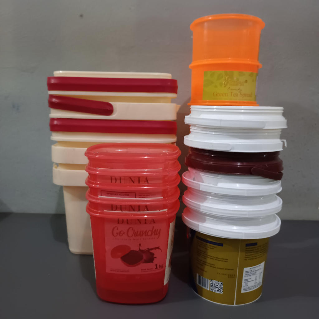 Jual Kotak wadah ember plastik bekas glaze selai 5kg | Shopee Indonesia