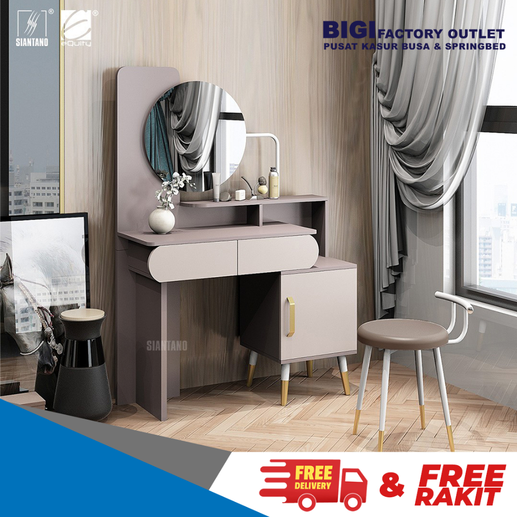 Jual Meja Rias Sultan / Meja Rias Kaca Bulat / Dressing Table ...
