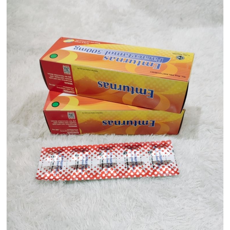Jual EMTURNAS BOX 100KAPLET | PARACETAMOL 500MG | OBAT DEMAM | OBAT ...