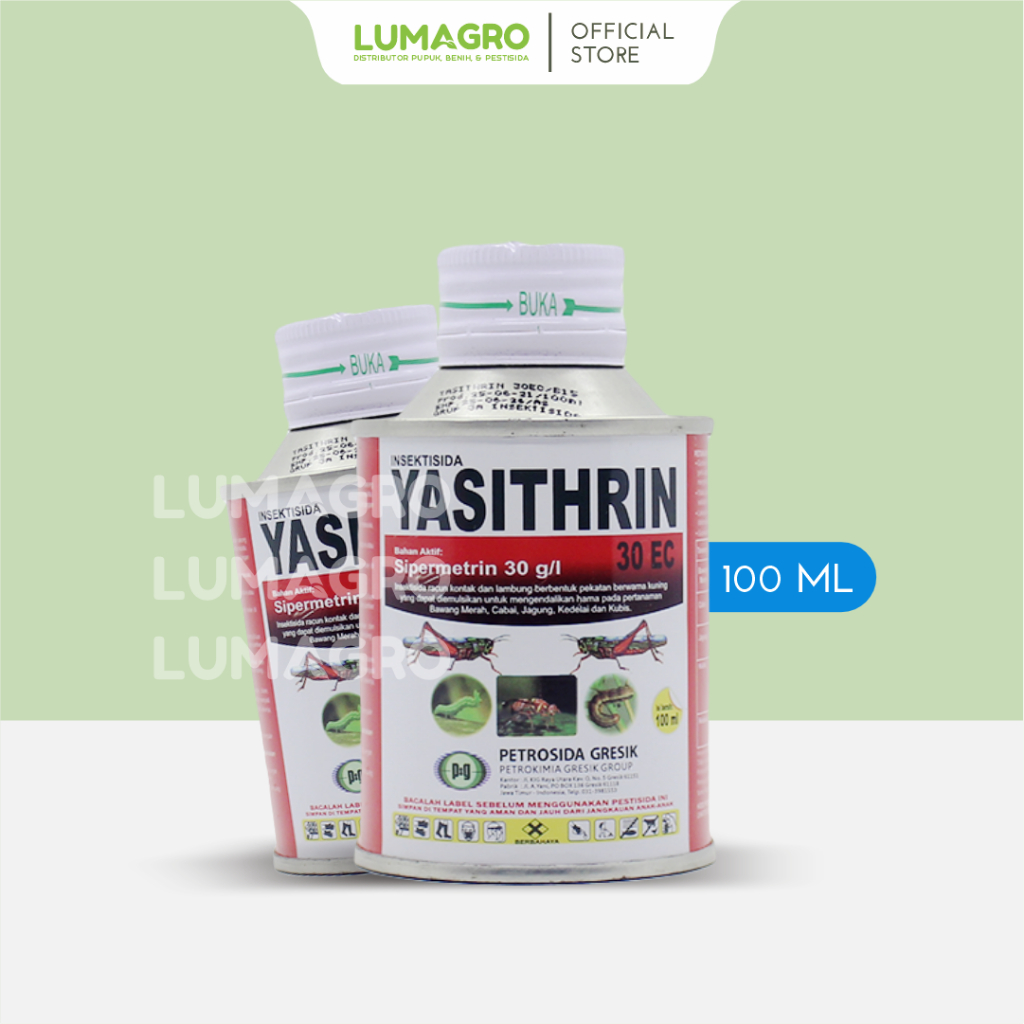 Jual Insektisida Yasithrin 30EC 100ml Sipermetrin Pembasmi Ulat Grayak ...