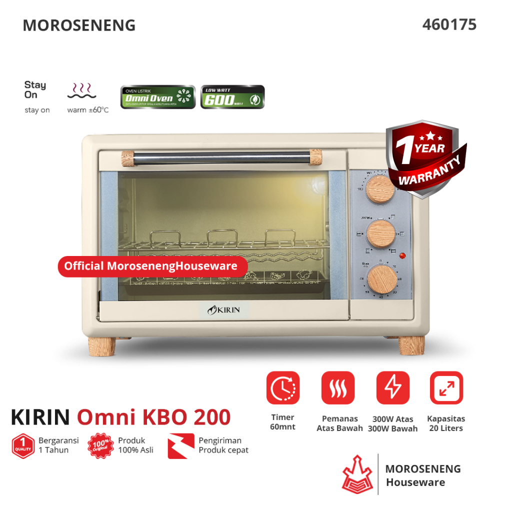 Jual Oven Kirin Omni KBO 200 Oven Listrik 20 Liter Garansi Resmi | Shopee Indonesia