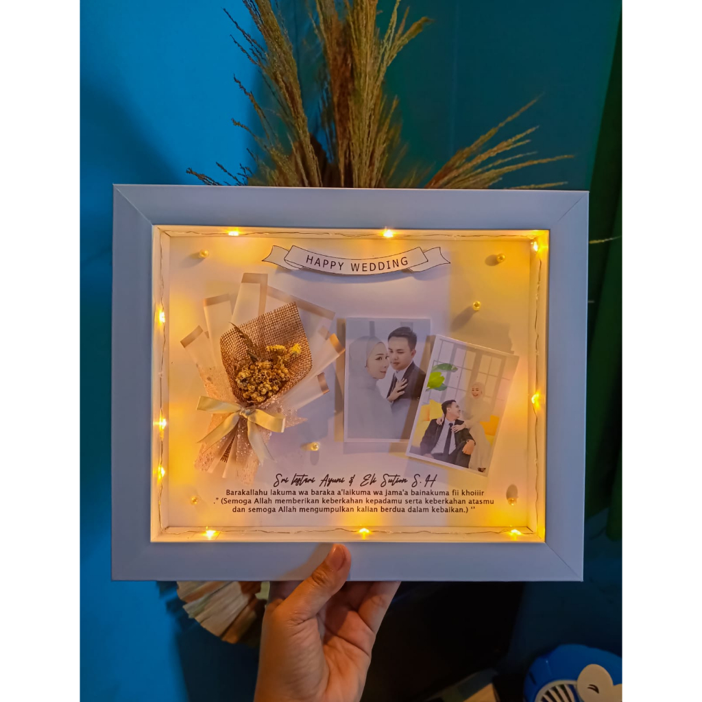 Jual Frame Poto Ucapan | Frame kayu kaca | kado Mahar pernikahan ...