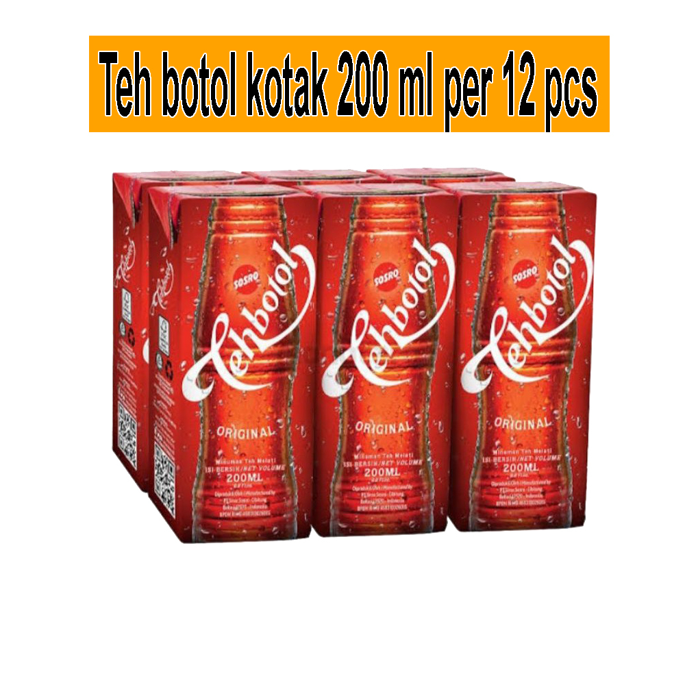 Jual Teh botol Sosro kotak 200 ml isi 12 pcs | Shopee Indonesia