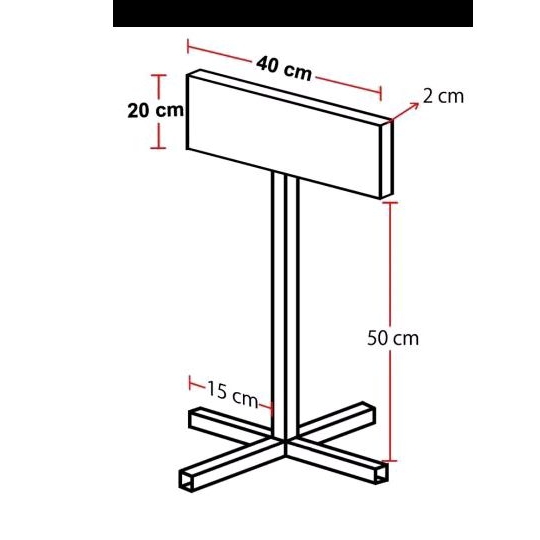Jual kaki besi custom papan nama | Shopee Indonesia