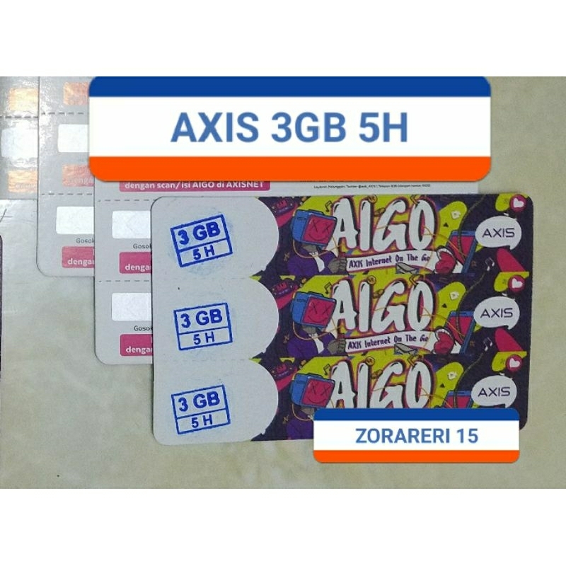 Jual AXIS 3GB 5 HARI (MURAH) Khusus JABAR JATENG JATIM | Shopee Indonesia