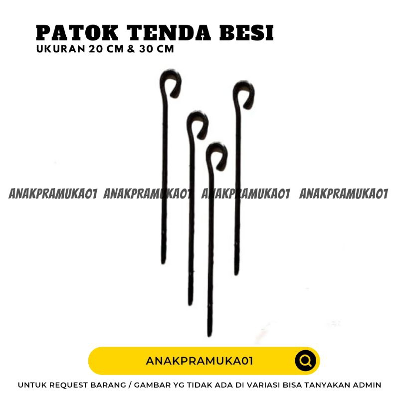 Jual Patok tenda besi 20 cm / pasak tenda besi 30 cm | Shopee Indonesia