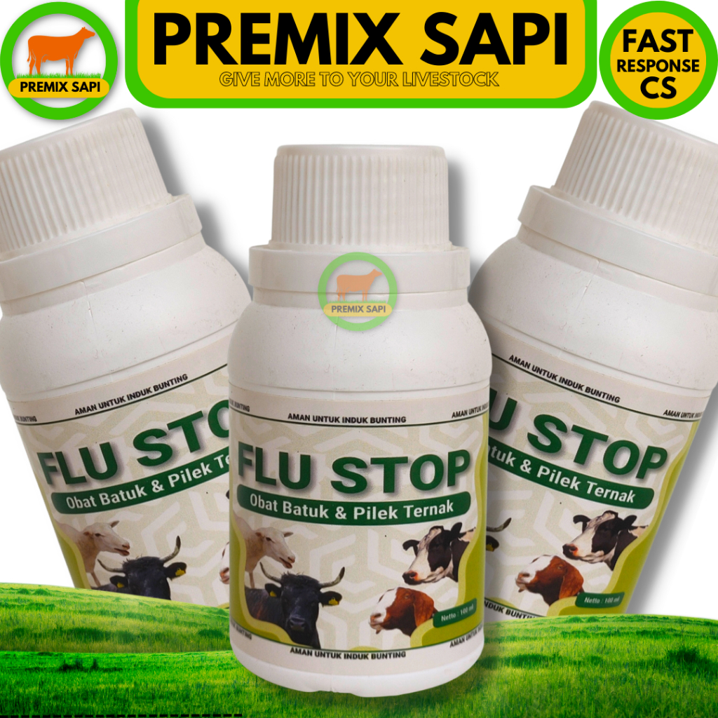 Jual FLU STOP 100ML - Obat Flu Batuk Pilek Pneumonia Untuk Ternak Sapi ...