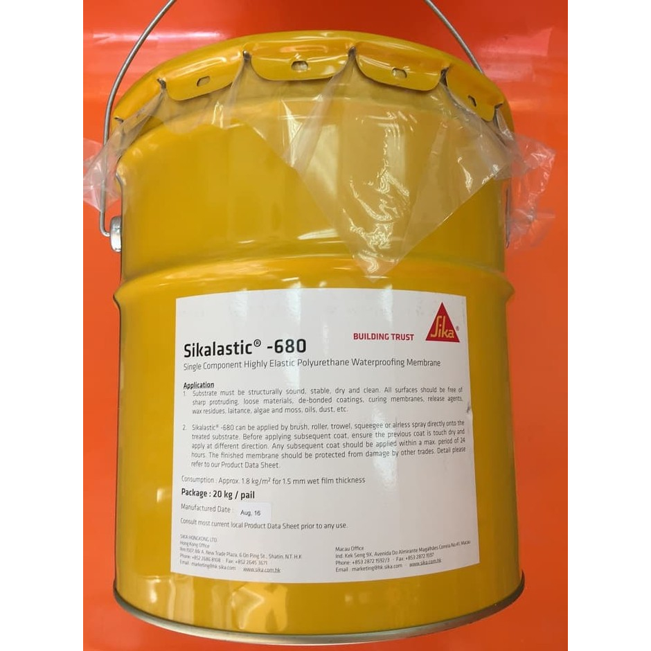 Jual Sikalastic 680, 28kg Waterproofing Grouting Sika Lastic 28kg ...